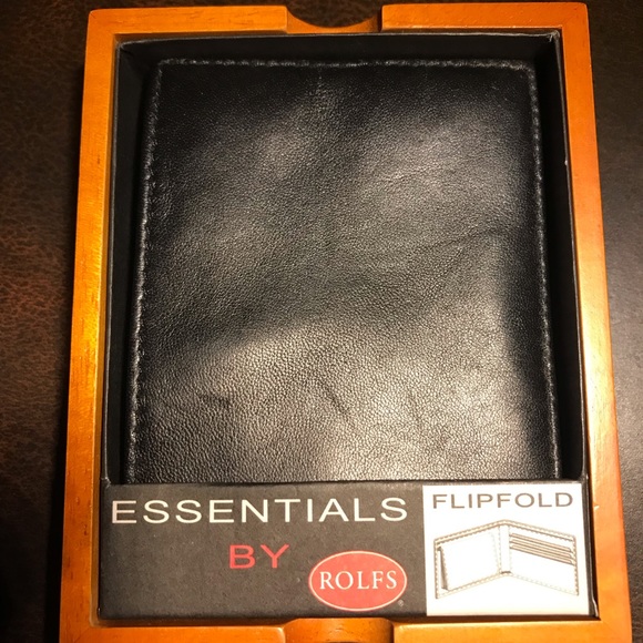 Rolfs | Bags | Mens Black Leather Rolfs Wallet | Poshmark